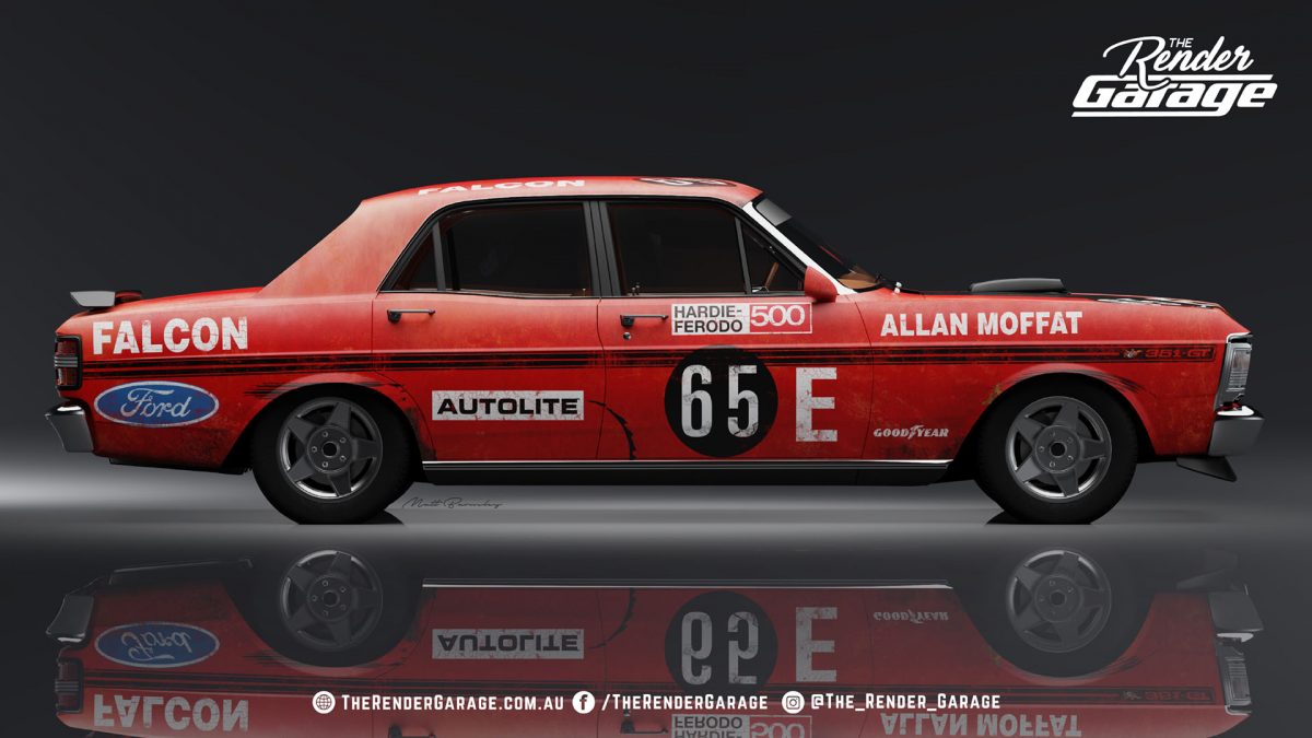 65E-XY – 1971 Allan Moffat Ford GTHO Phase 3 Falcon Tribute Car Wrap ...
